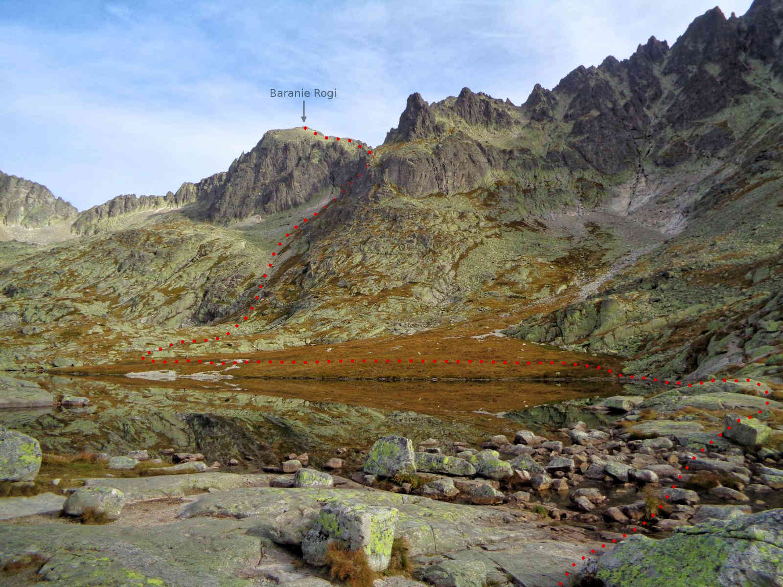 Baranie Rogi – wejście od Doliny Pięciu Stawów Spiskich (droga ...